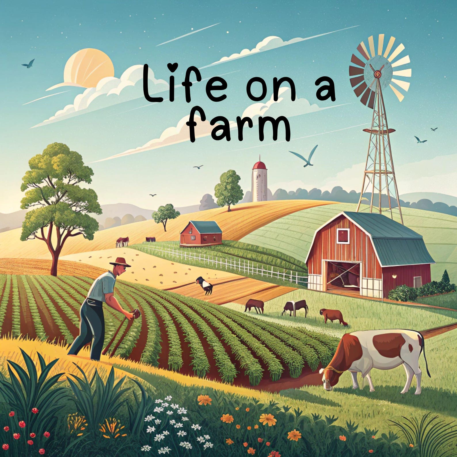 Life on a Farm, Farm Animals for Kids, Baby Animals Book, Kids Animal ...