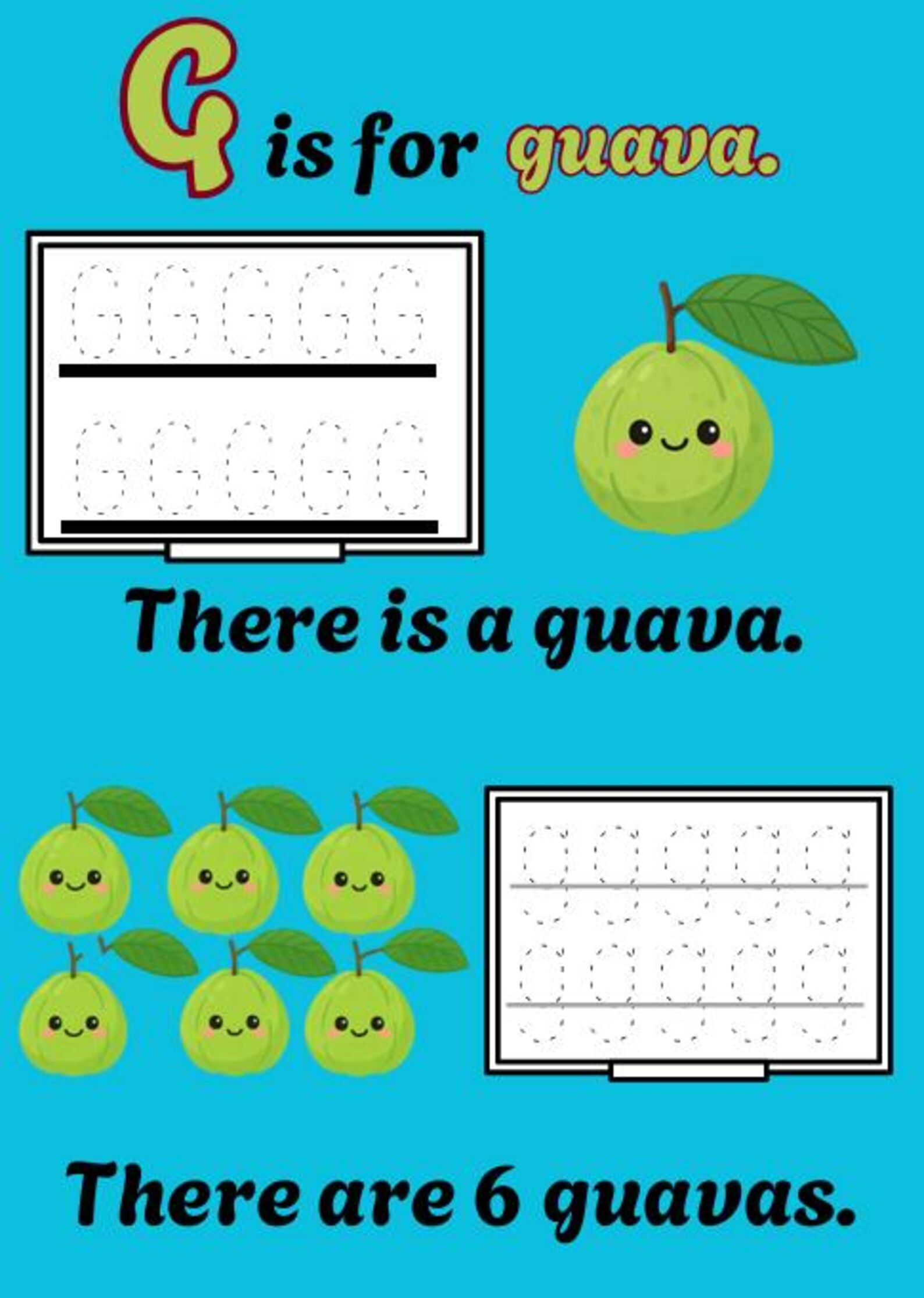 Fruity Alphabet Book, ABC Book, Preschool Alphabet Learning, Learning ...