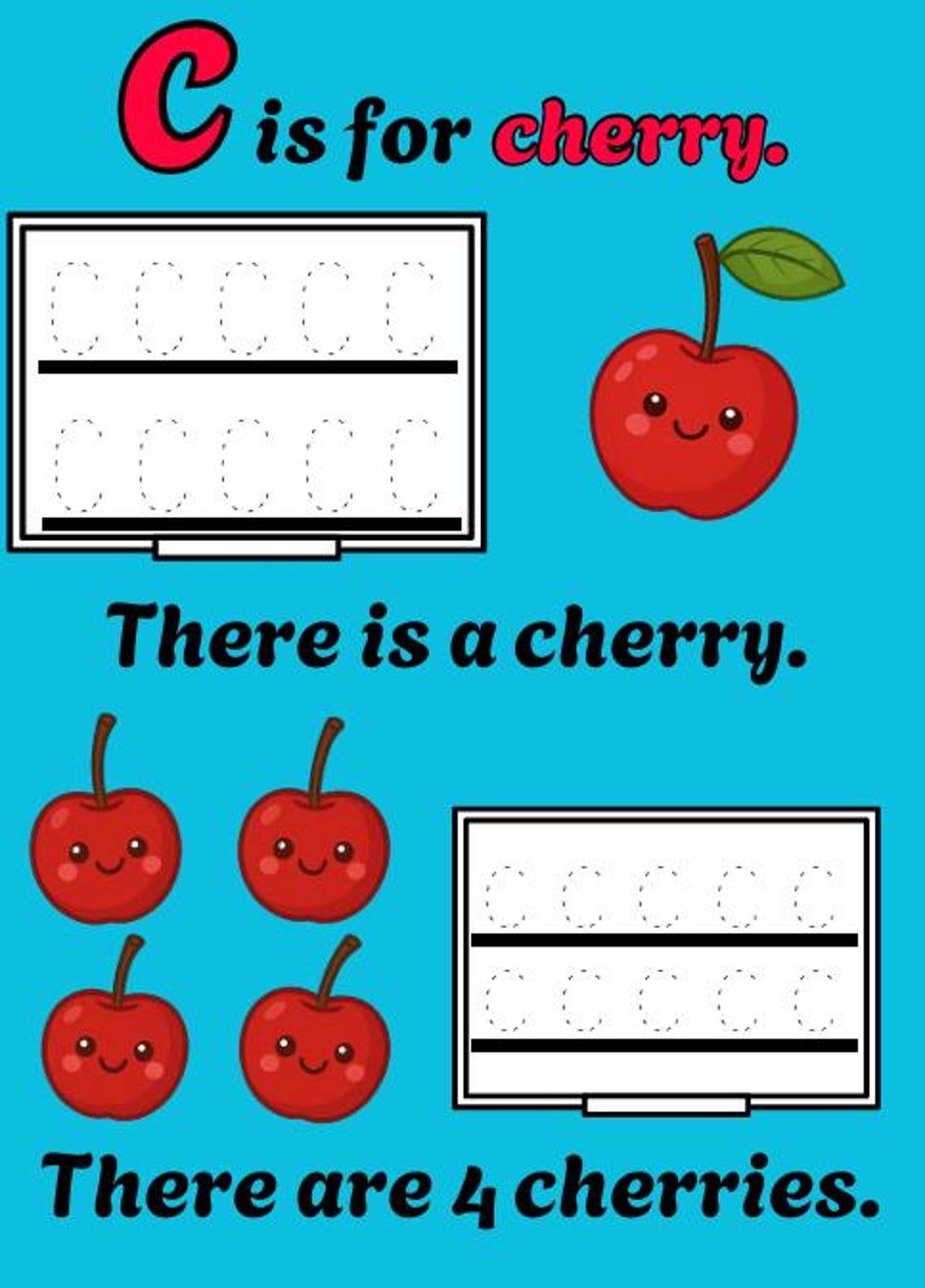 Fruity Alphabet Book, ABC Book, Preschool Alphabet Learning, Learning ...
