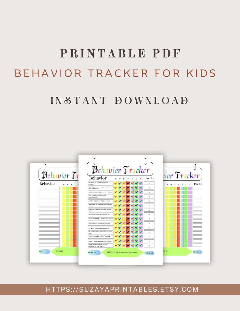 Kids Routine Chart - Colorful Magnetic Behavior Tracker - Etsy