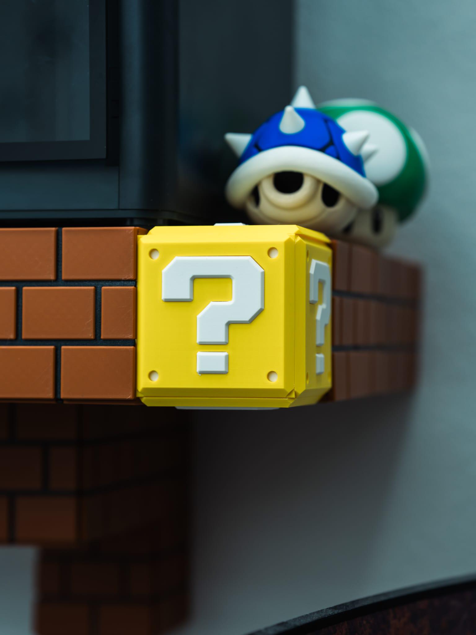 3D Printed Super Mario Cube Shelf, Mario Bros Floating Shelf, Brick ...