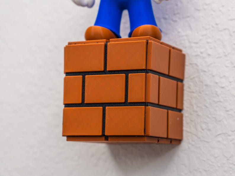 3D Printed Super Mario Brick Block Shelf: Nintendo Geek Decor - Etsy