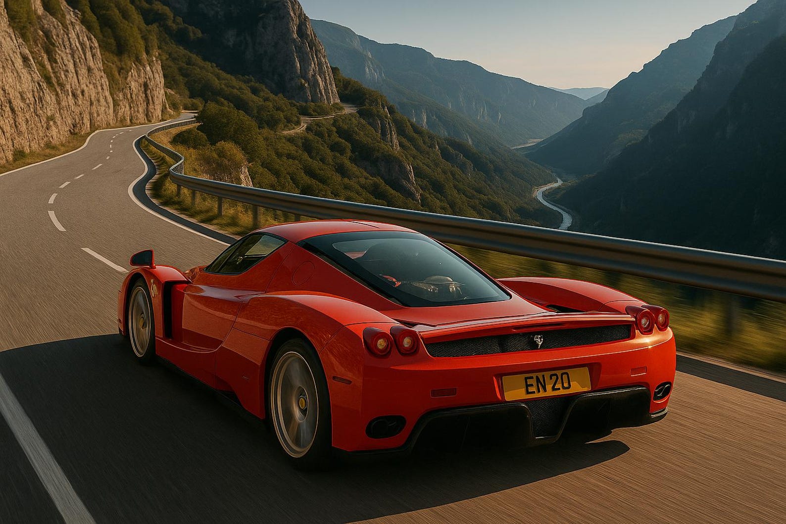 Ferrari Enzo Wall Art Print – A3 Size | Italian Mountain Road Supercar ...