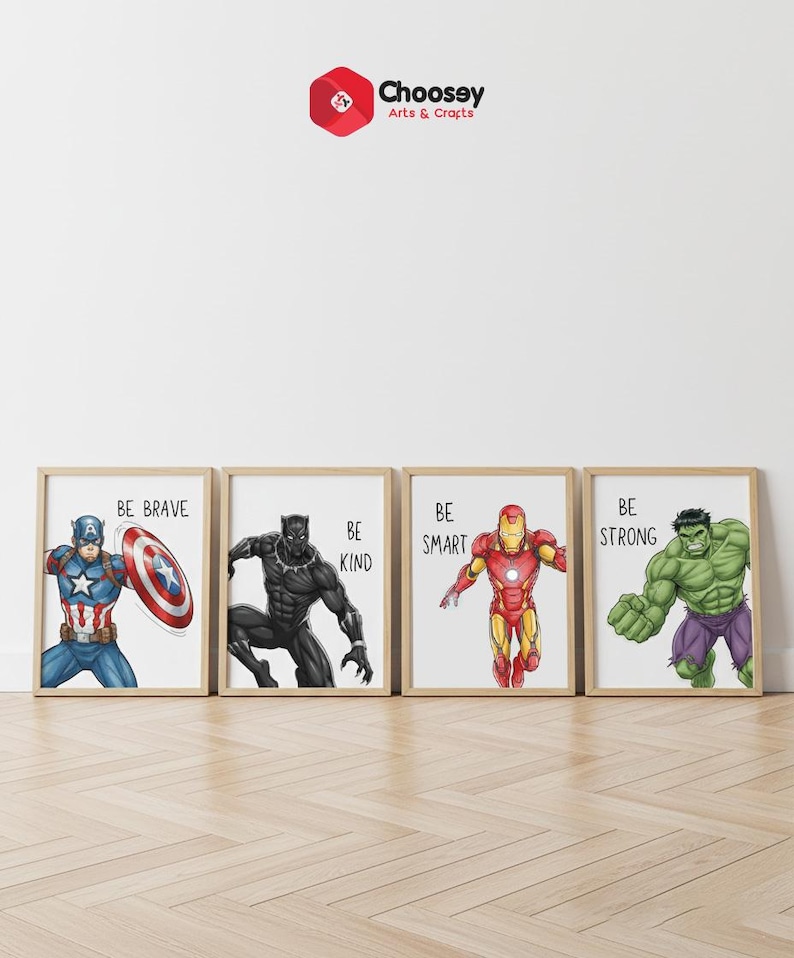 Superhero Affirmation Prints for Boys Room – Set of 6 Digital Download ...