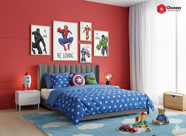 Superhero Affirmation Prints for Boys Room – Set of 6 Digital Download ...