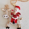 Santa Pendant, Pink Christmas Necklace! - Etsy