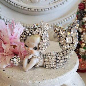 Sweet Vintage Rhinestone Mermaid, Bradley Mermaid, Vintage Mermaid ...