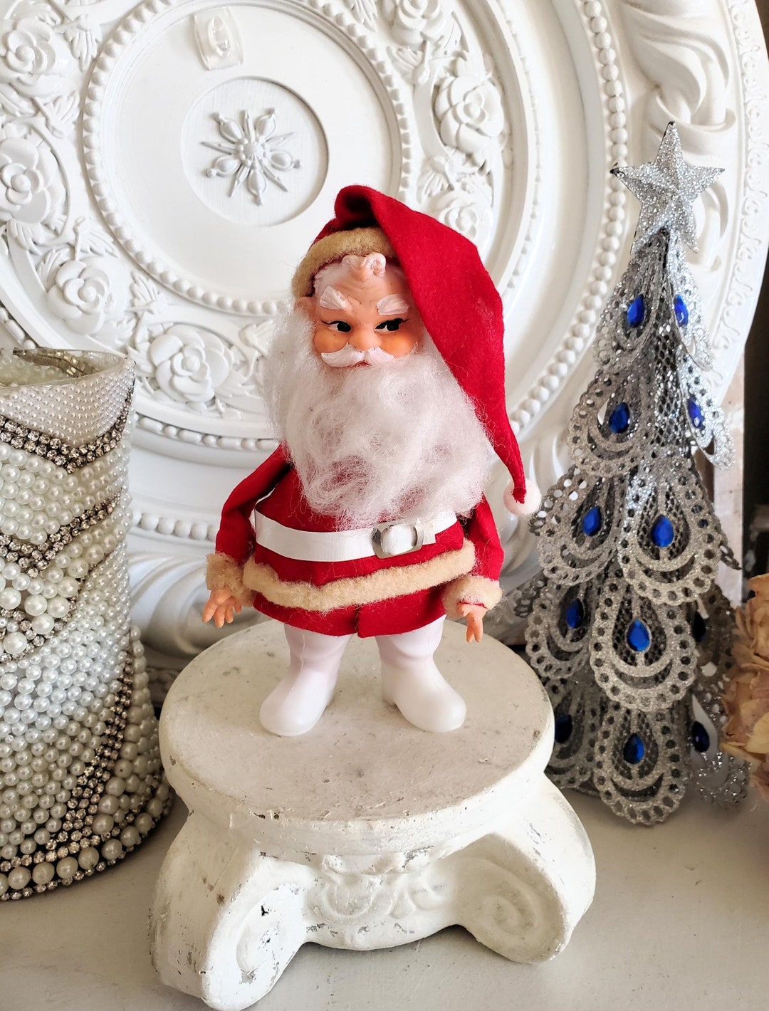 Old Vintage Santa Figure, Santa Doll Ornament, Christmas Santa - Etsy