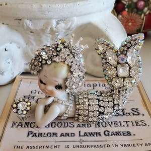 Sweet Vintage Rhinestone Mermaid, Bradley Mermaid, Vintage Mermaid ...