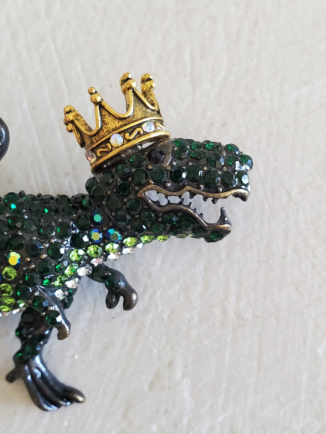 Dinosaur Rhinestone Brooch, Tyrannosaurus Jewelry, T Rex, Jewelry ...