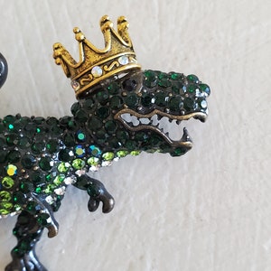 Dinosaur Rhinestone Brooch, Tyrannosaurus Jewelry, T Rex, Jewelry ...