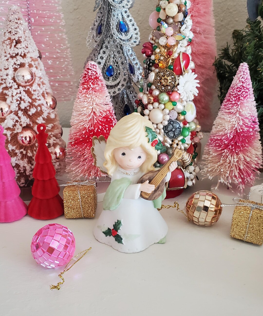 Vintage Porcelain Angel Figure, Christmas Angel Figurine, Vintage ...