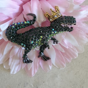 Dinosaur Rhinestone Brooch, Tyrannosaurus Jewelry, T Rex, Jewelry ...