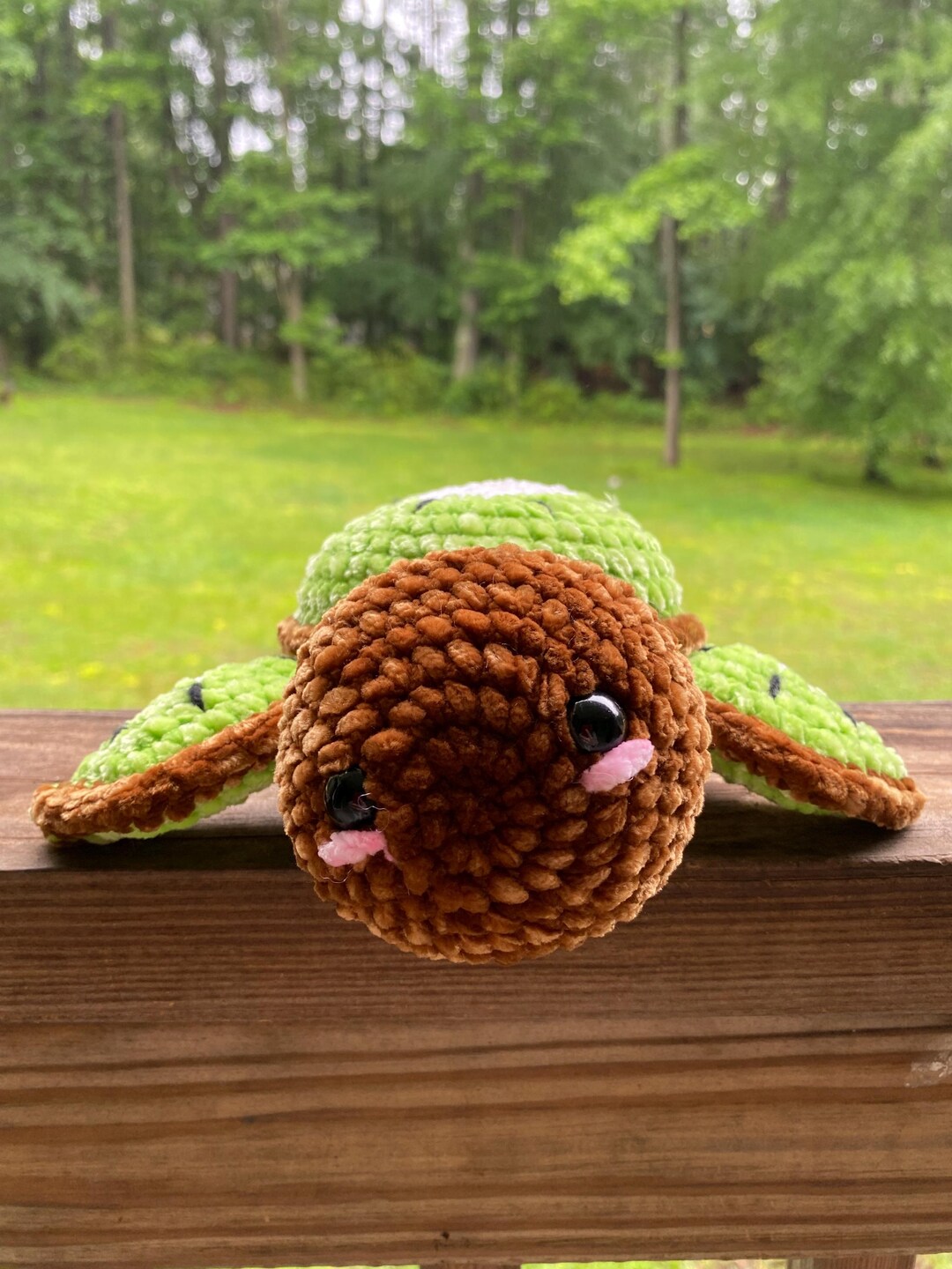 Crochet Kiwi Turtle Plushie - Etsy