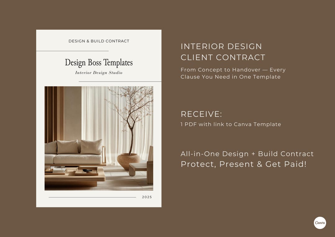 Editable Interior Design Contract: Design-build Agreement (PDF Template ...