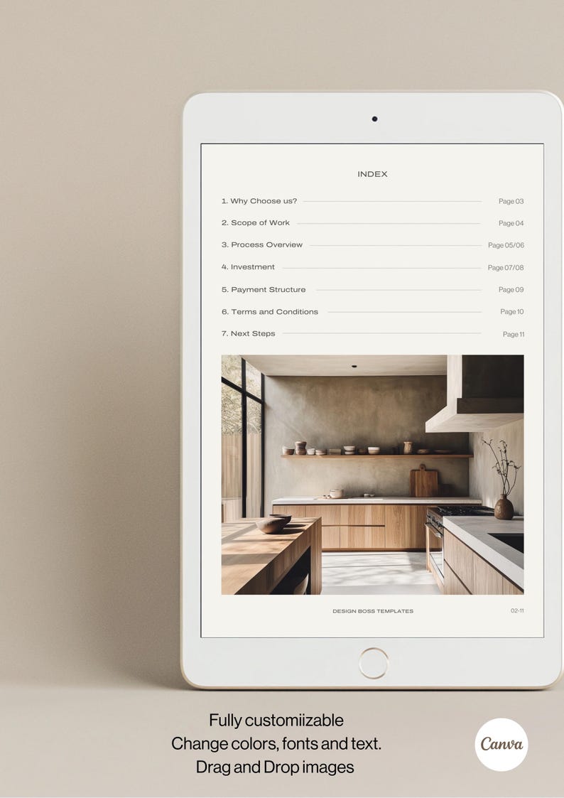 Interior Design Proposal Template | Editable Canva Proposal for ...