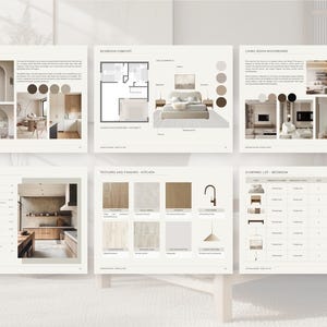 Interior Design Presentation Template: Canva Mood Board, Project ...