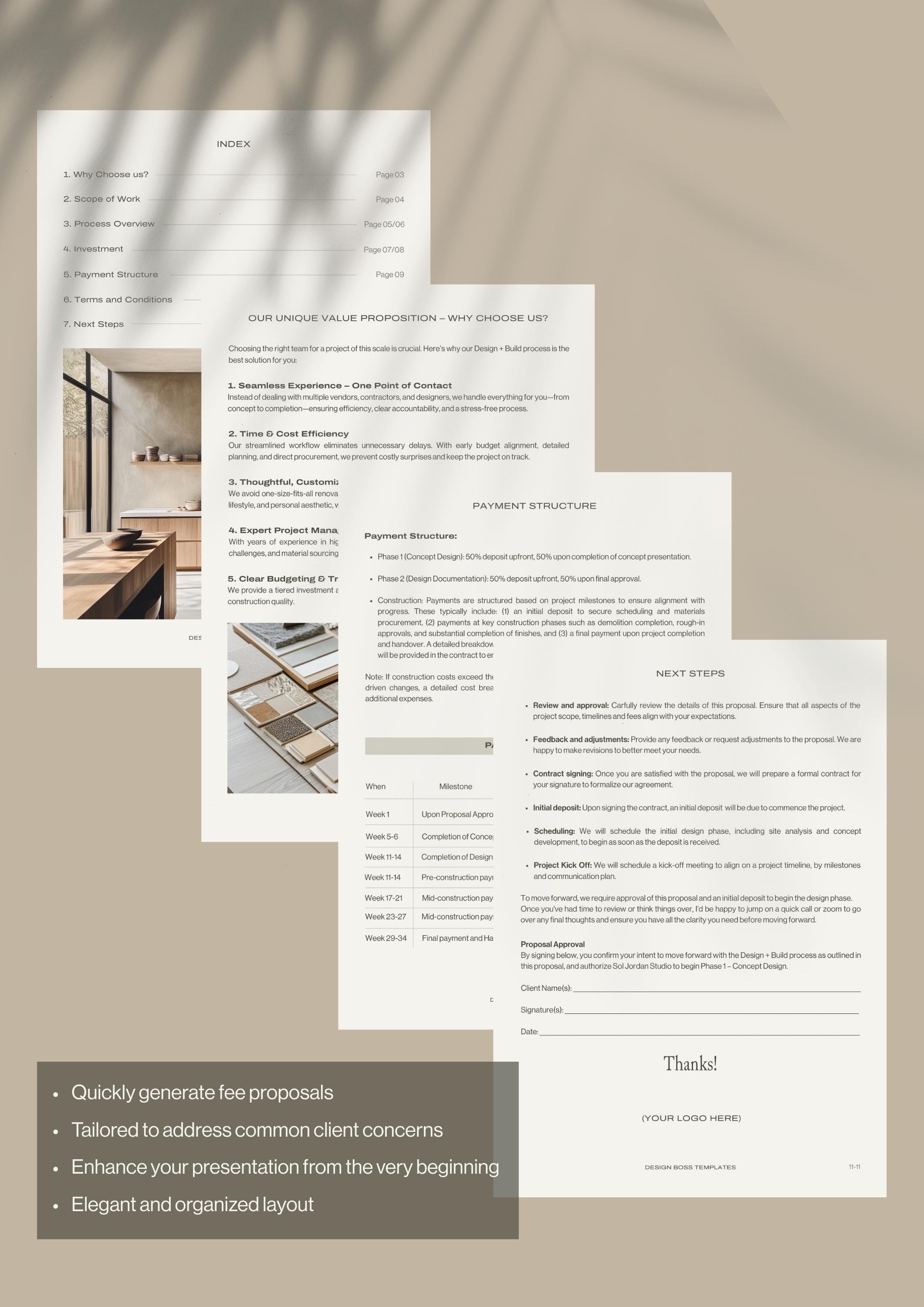 Interior Design Proposal Template | Editable Canva Proposal for ...