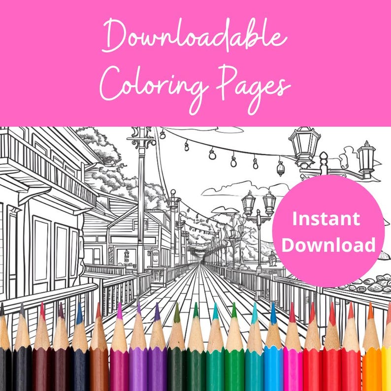 Whimsical Castle Coloring Page|downloadable Coloring Page| Adult ...