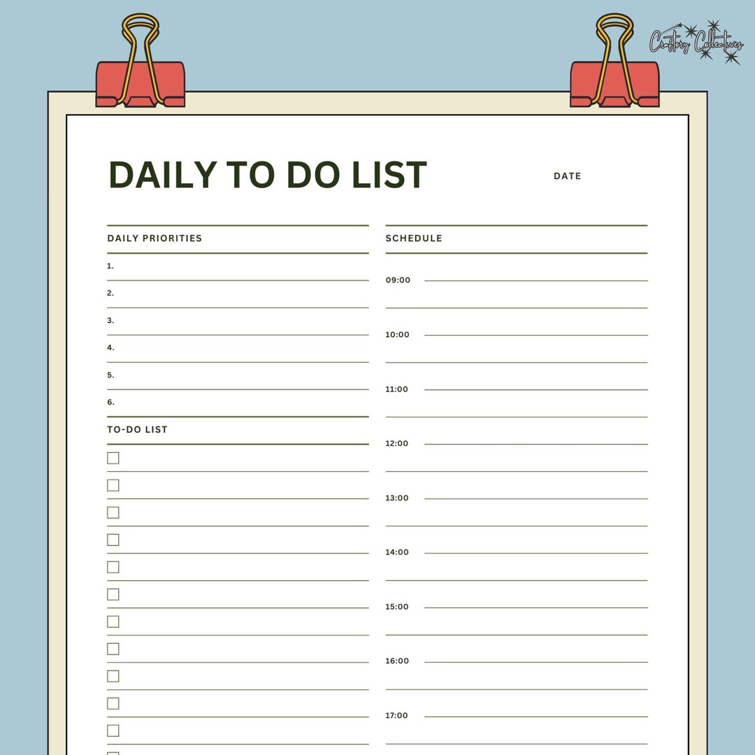 2025 Daily Planner Printable: Minimalist To-do List (US Letter) - Etsy