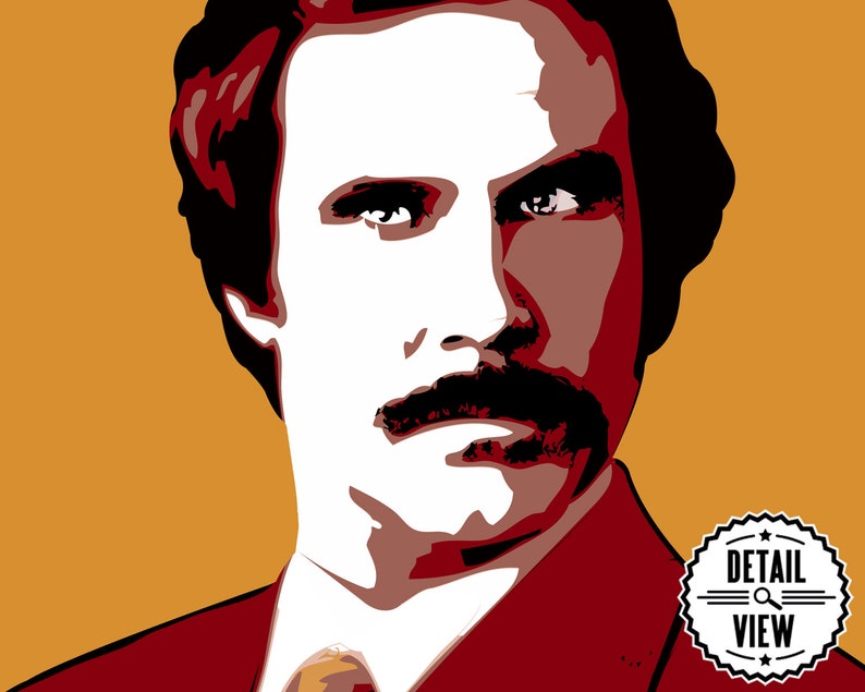 Will Ferrell Fan Art Anchorman Poster Pop Art Celebrity - Etsy