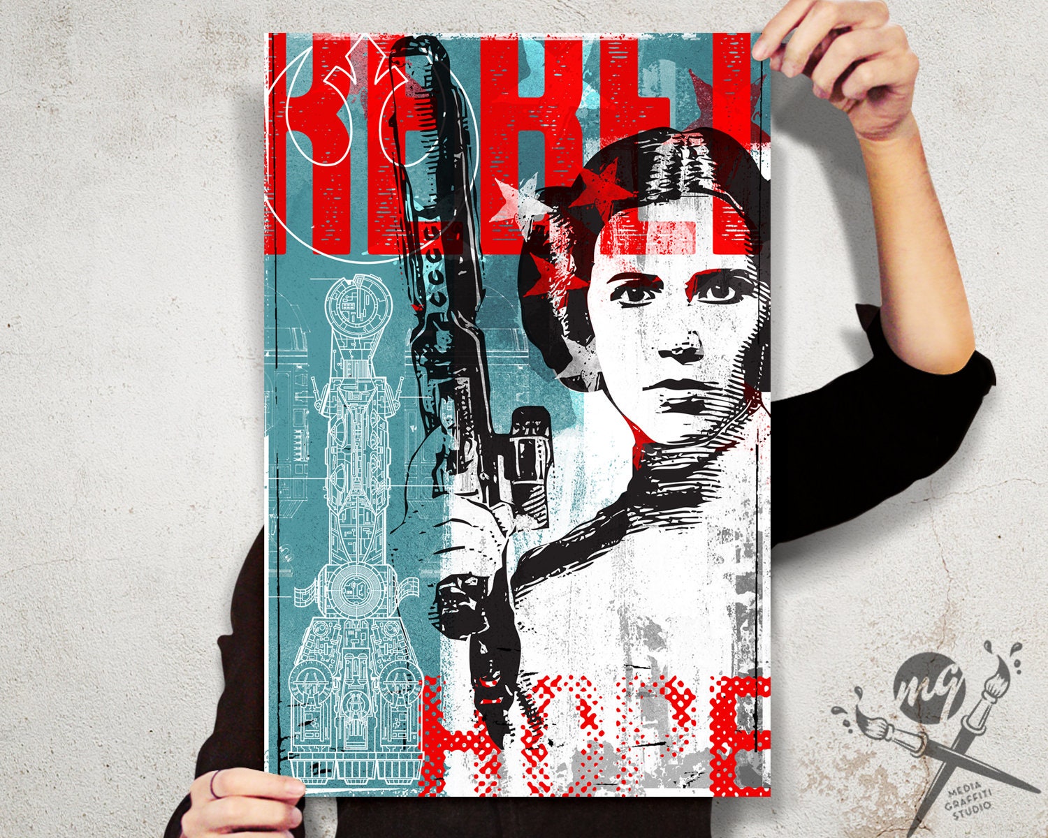 Princess Leia Star Wars Art Princess Leia Poster Rebel Star | Etsy