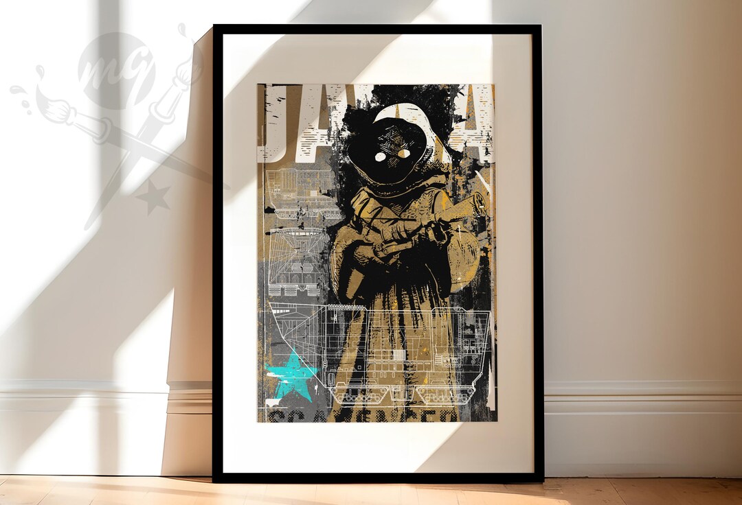 Vintage Star Wars A New Hope Jawa Poster | Pop Art Illustration | Fan ...