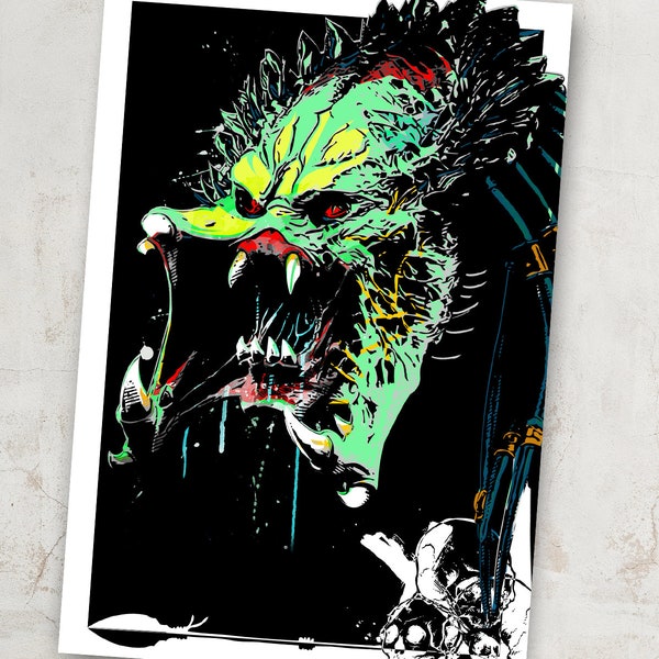 Predator Illustration Movie Poster - Etsy