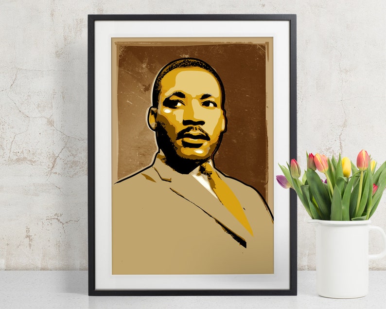 Martin Luther King Art MLK Art Print Portrait - Etsy
