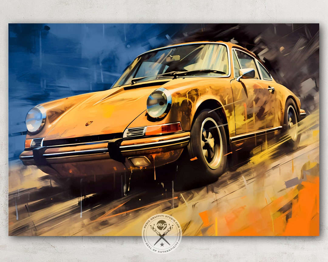 Vintage Porsche 911 Fine Art Illustration Available as a Poster Print ...
