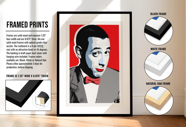 Pee Wee Herman Pop Art Print – Retro Red Portrait Poster – 80s Comedy ...