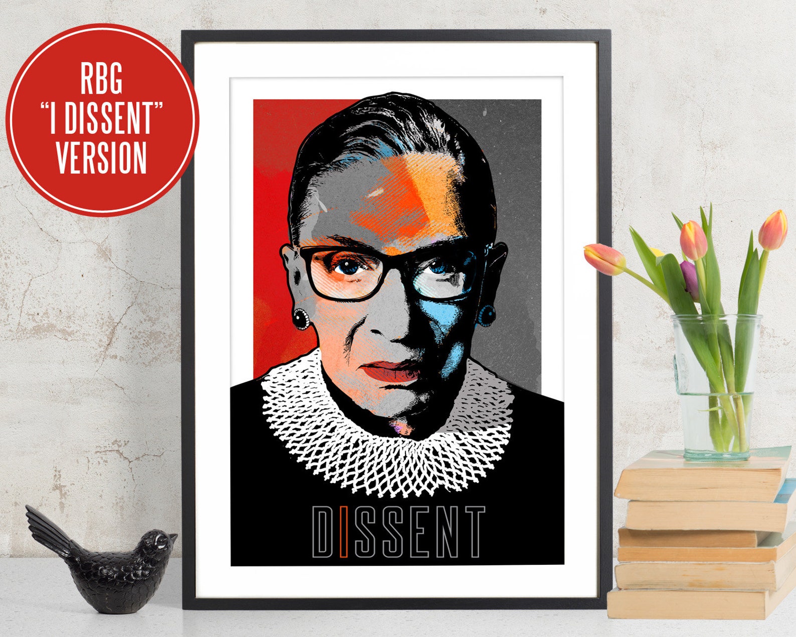 RBG Ruth Bader Ginsburg Art Print Political Art Feminist | Etsy