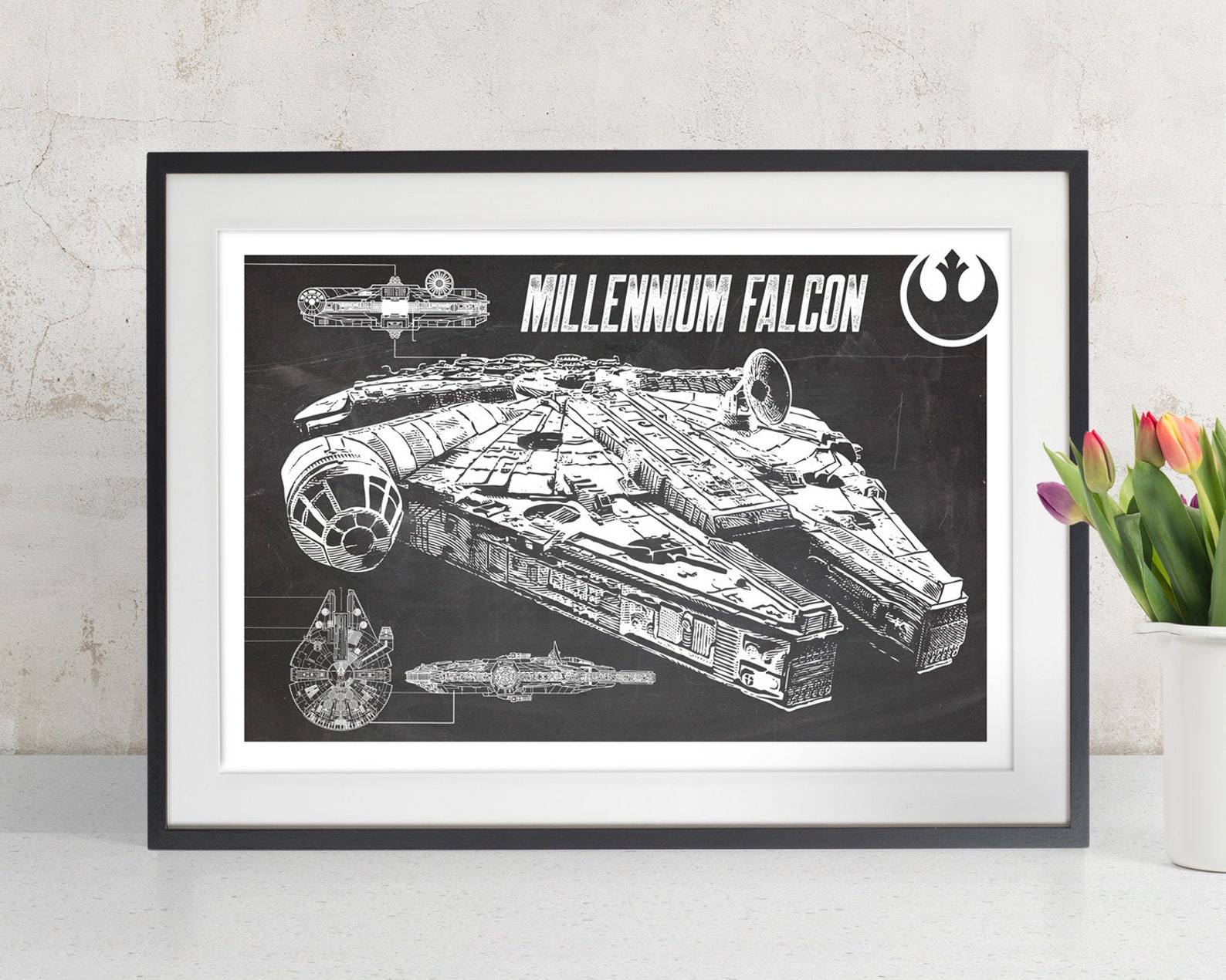 Millennium Falcon Star Wars Art Print Patent Poster Star - Etsy