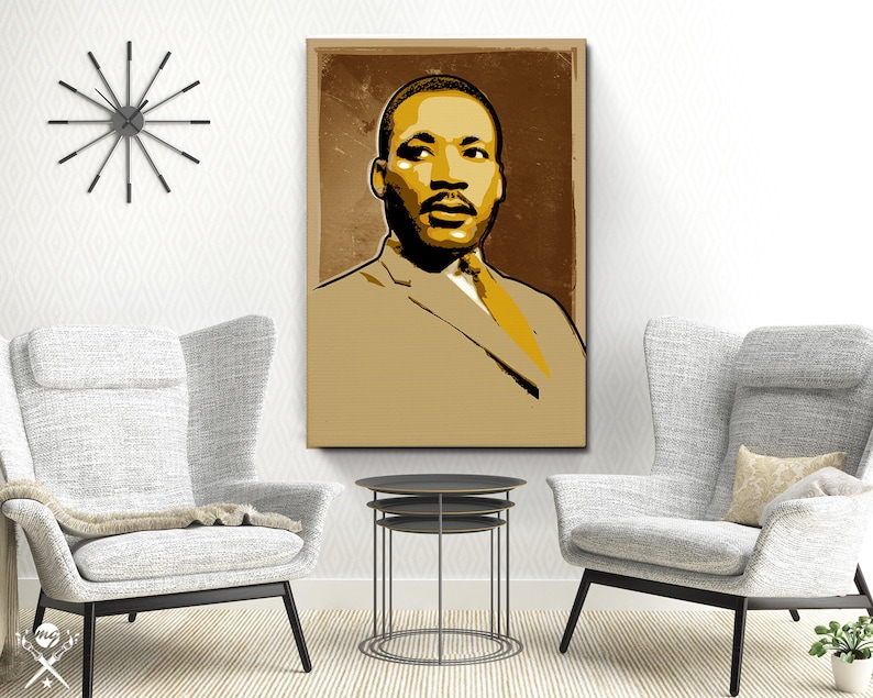 Martin Luther King Art MLK Art Print Portrait - Etsy