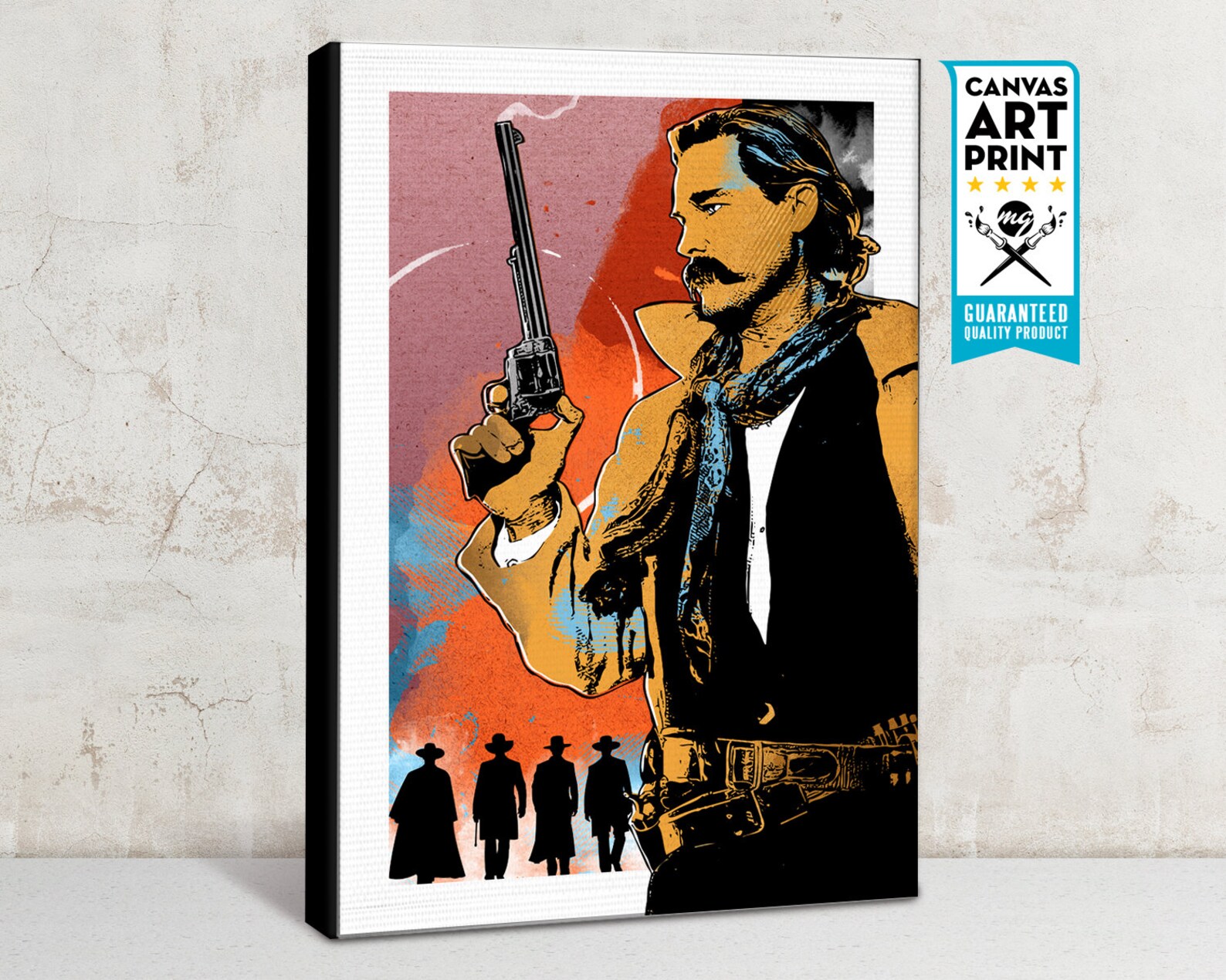 Tombstone Kurt Russell Movie Poster, Fan Art Illustration, Art Print ...