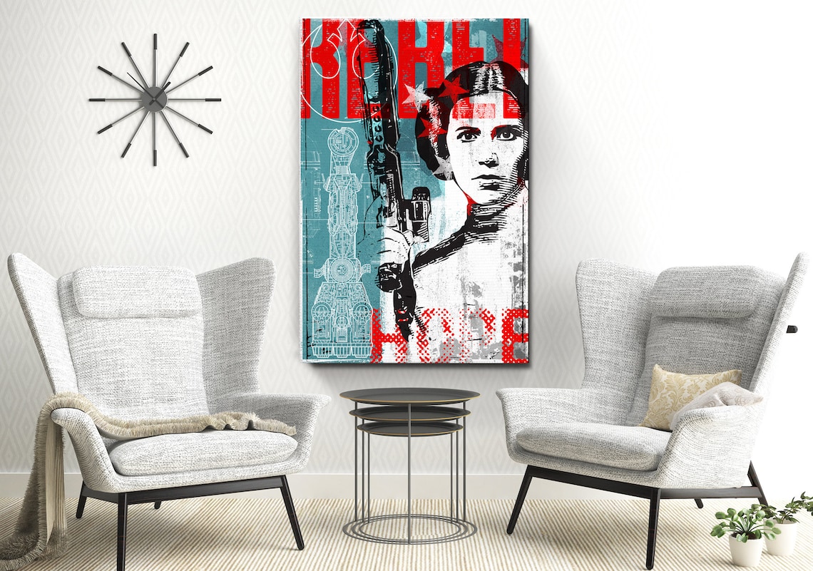 Princess Leia Star Wars Art Princess Leia Poster Rebel Star - Etsy