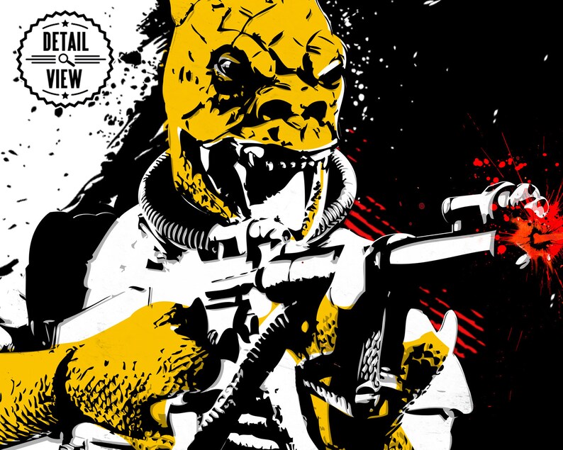 Star Wars Poster Bossk the Bounty Hunter Art Print Star - Etsy