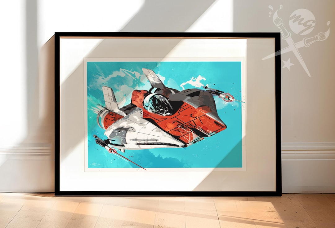 Star Wars A-wing Starfighter Art Print | Watercolor Illustration ...
