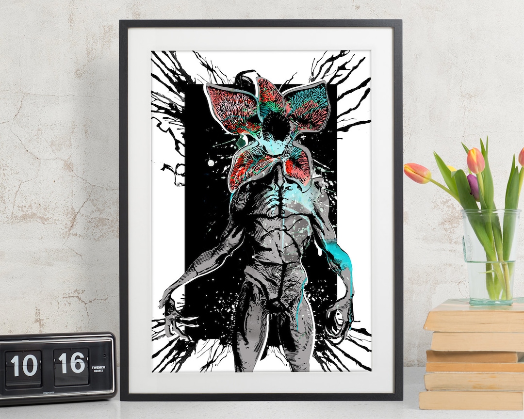 Stranger Things Demogorgon Art Print, FAN ART Illustration, Netflix ...