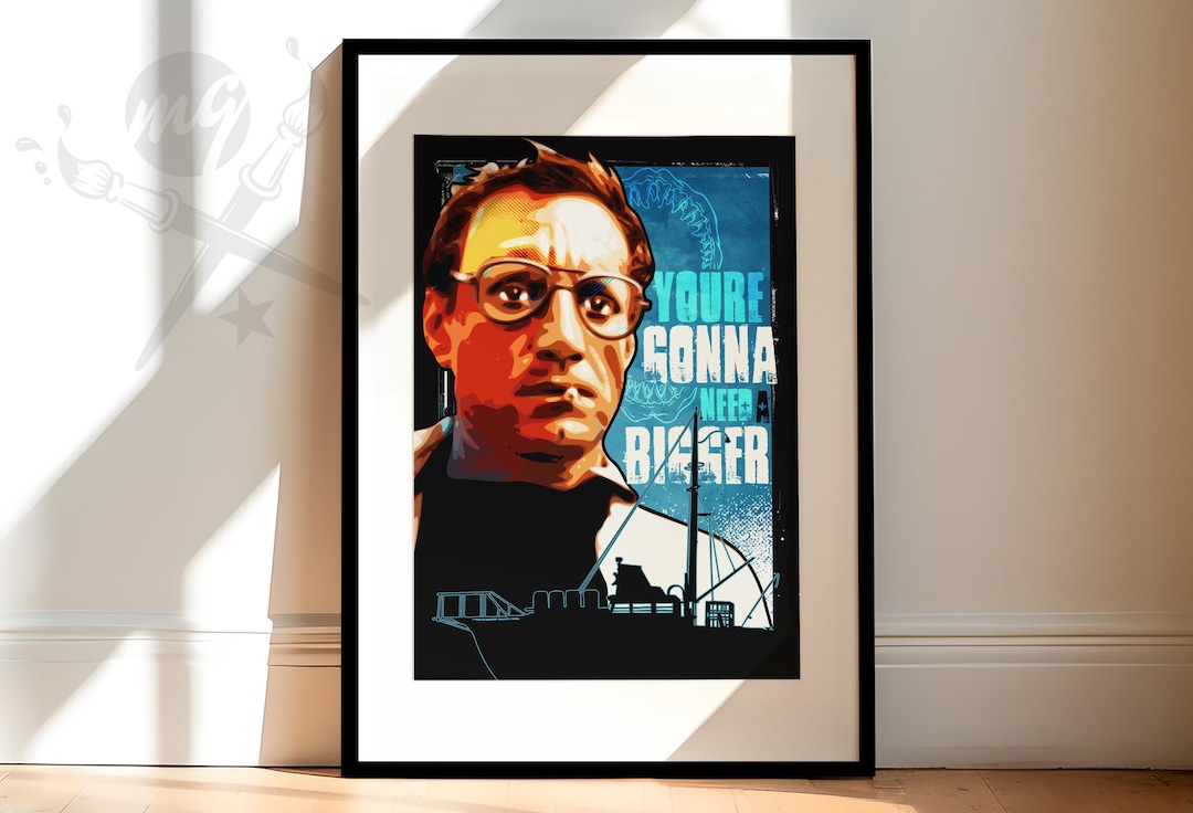 Jaws Movie Quote Art Print – You’re Gonna Need a Bigger Boat Poster ...