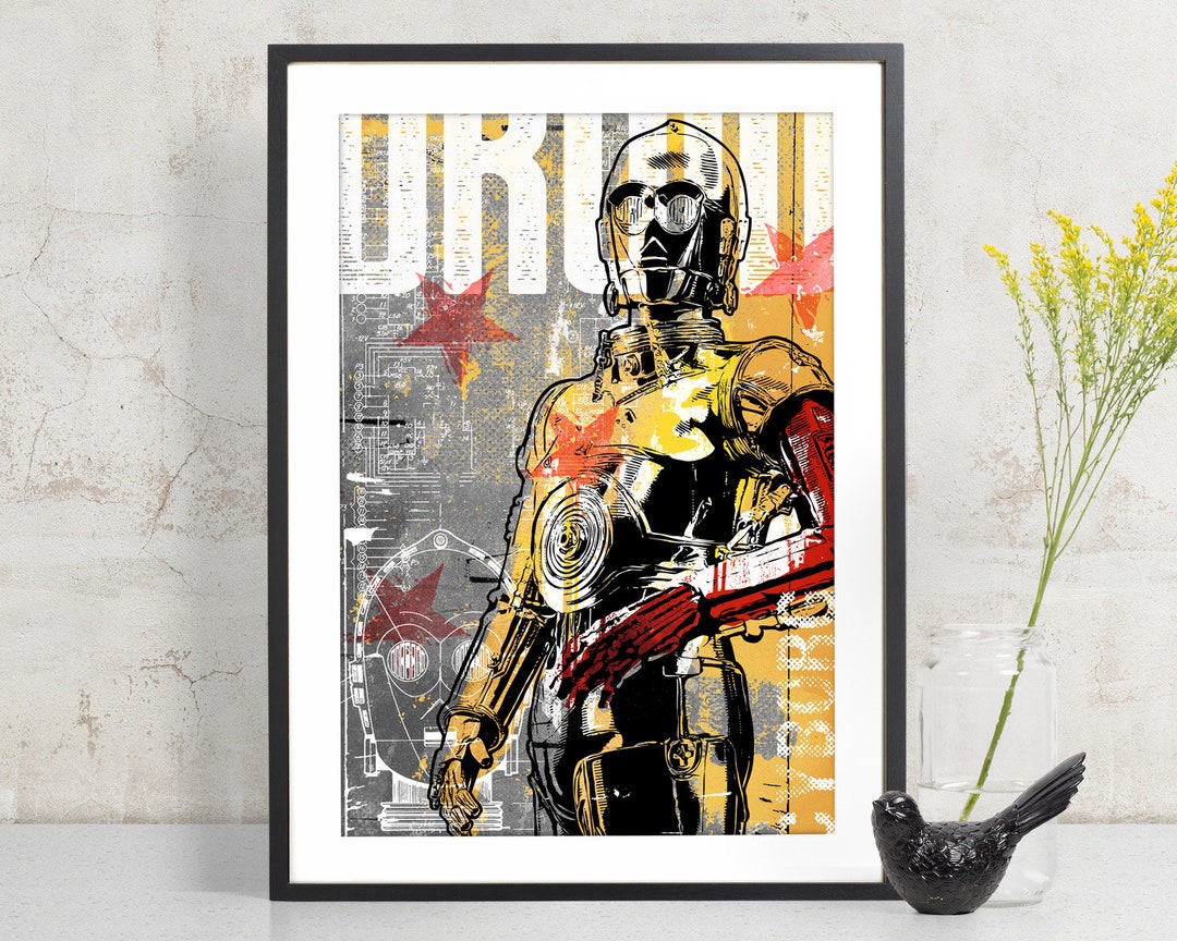 C3PO Star Wars Poster, Star Wars Patent, Art Print, C3PO Print, Fan Art ...