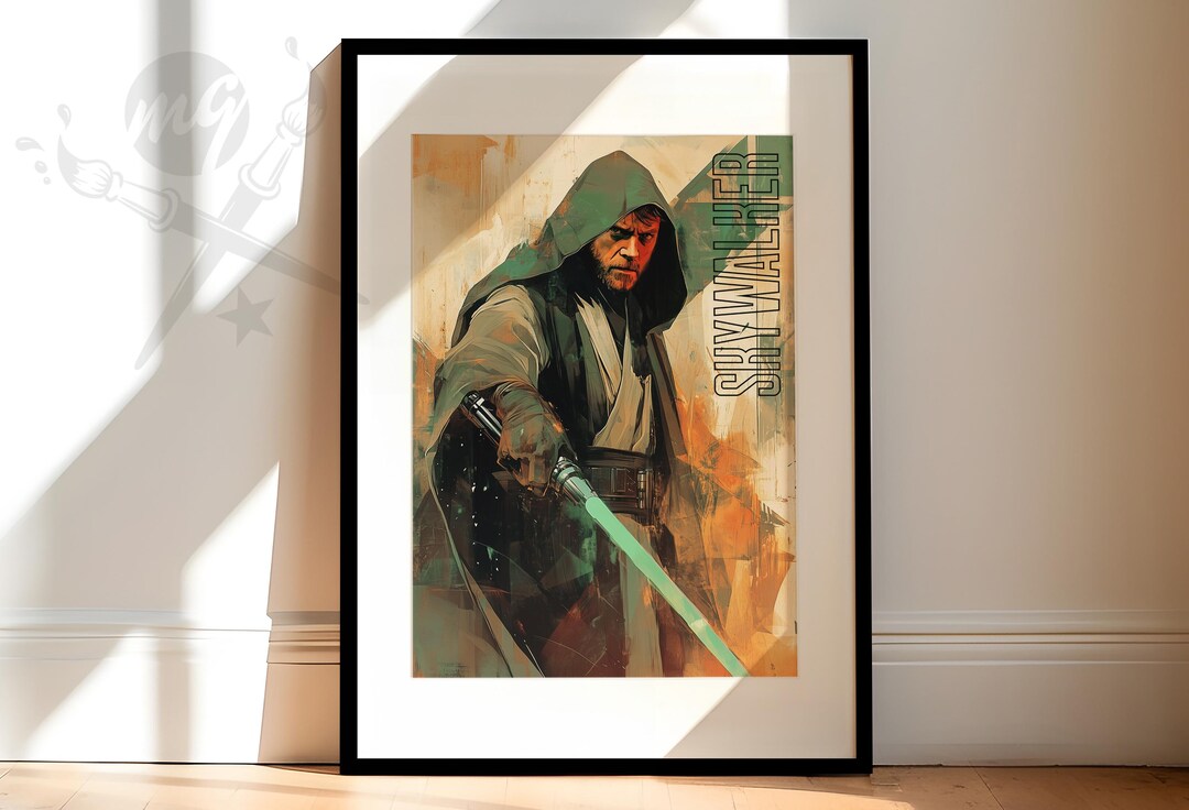 Jedi Luke Skywalker Star Wars Poster | Star Wars Fan Art | Great Gift ...