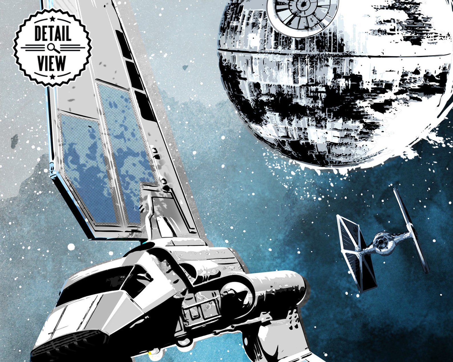 Star Wars Death Star and Darth Vader Shuttle Tydirium Star - Etsy