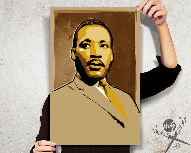 Martin Luther King Art MLK Art Print Portrait - Etsy