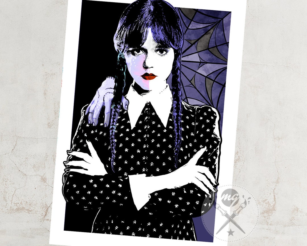 Wednesday Addams Poster Goth Girl Art Print Geek Decor Fan - Etsy