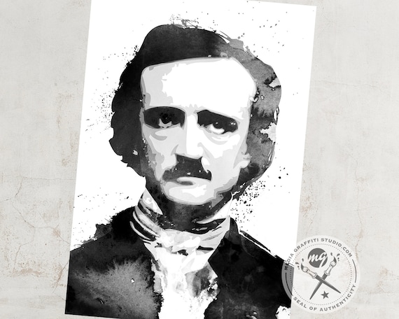 Edgar Allan Poe Art Print Gothic Poster Gift for Goth - Etsy