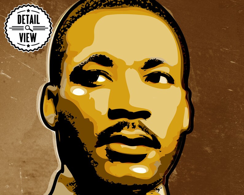 Martin Luther King Art MLK Art Print Portrait - Etsy