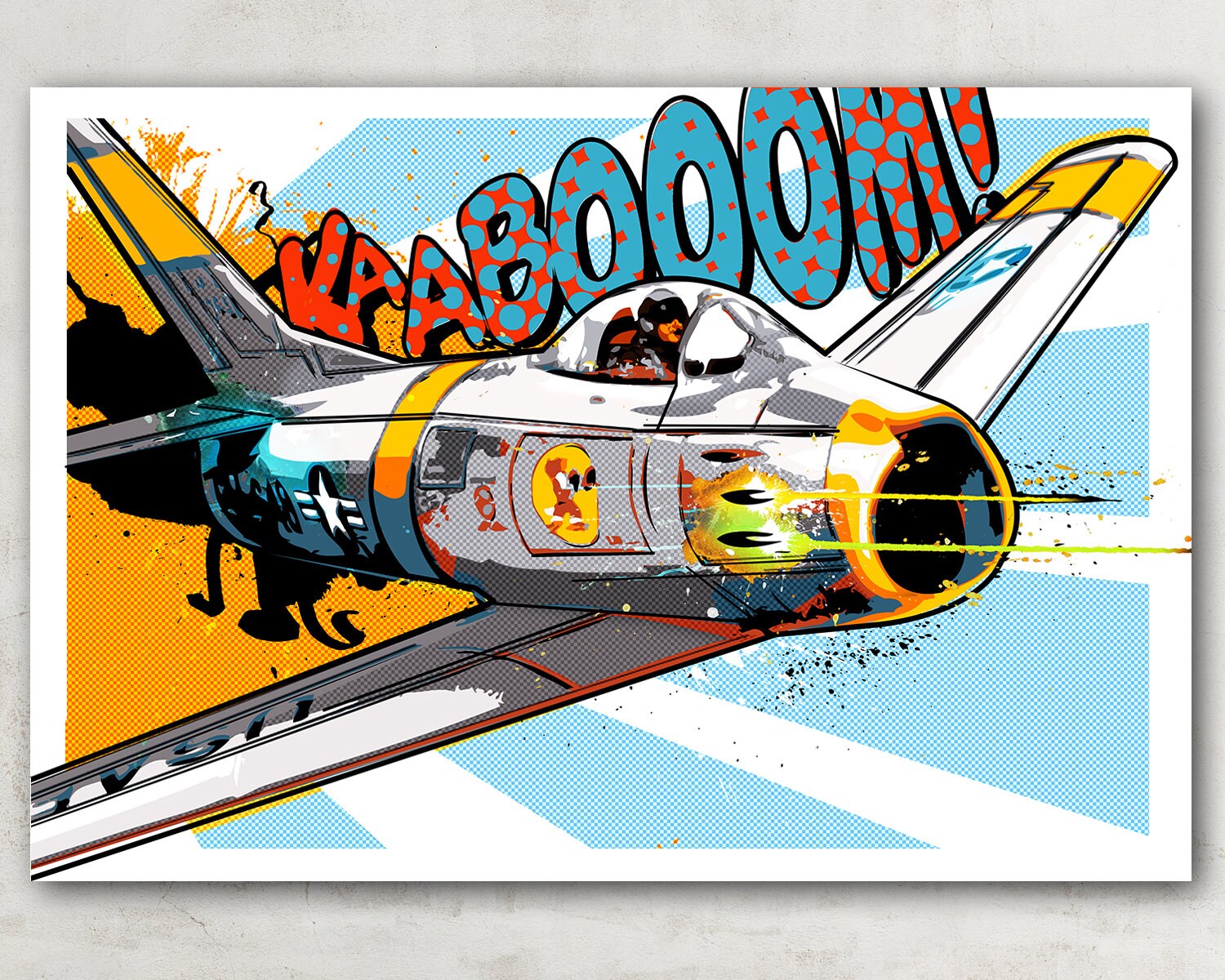 Airplane Art F-86 Sabre Jet Airplane Decor Airplane | Etsy