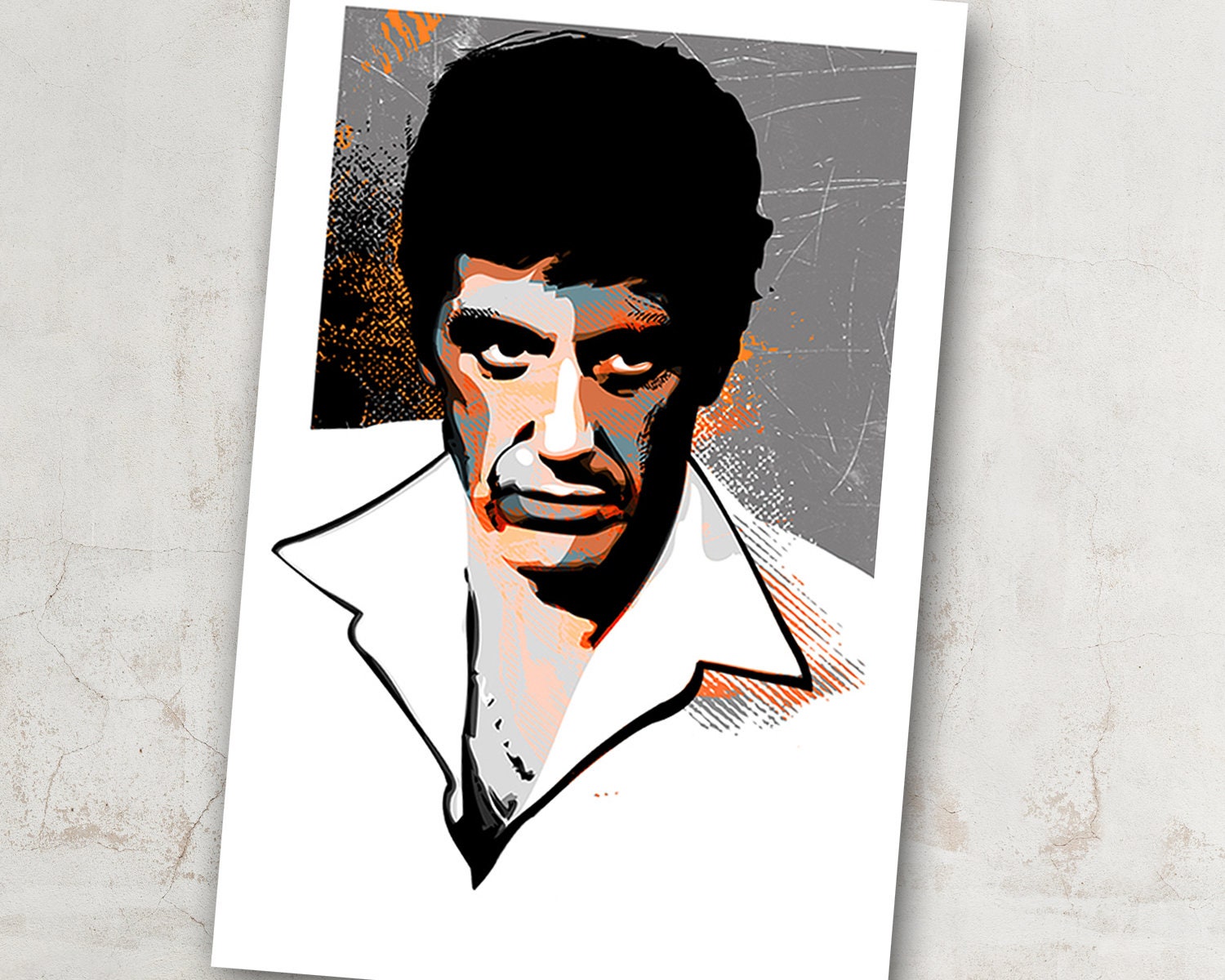 Scarface Al Pacino Art Print Scarface poster fan art | Etsy