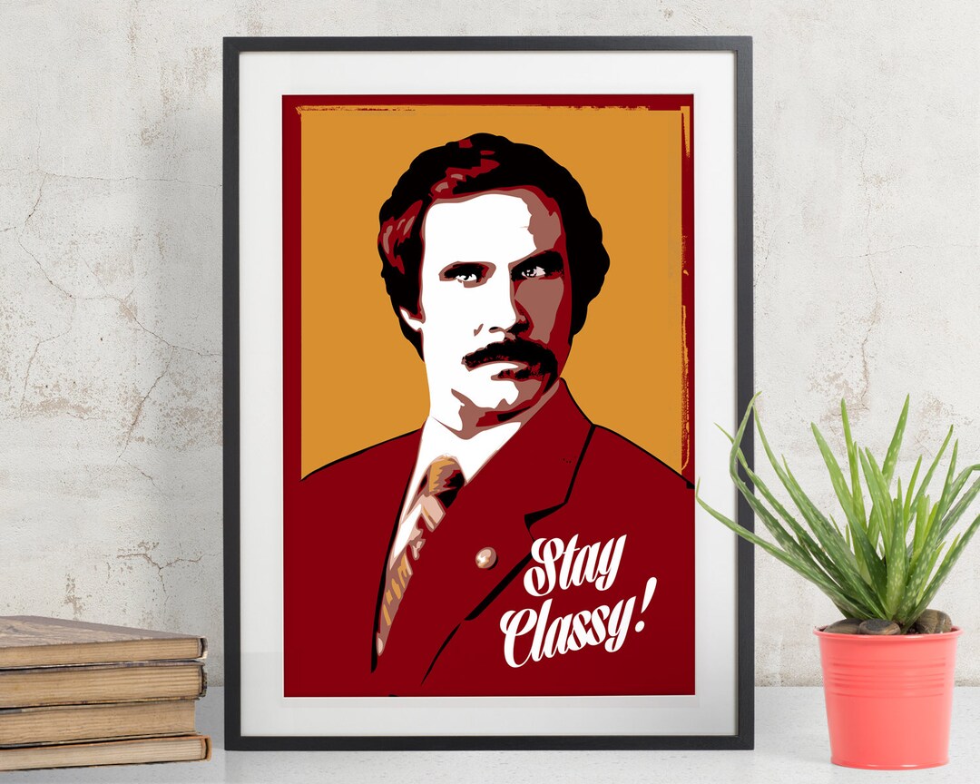 Will Ferrell Fan Art Anchorman Poster, Pop Art Celebrity Portrait, Fan ...